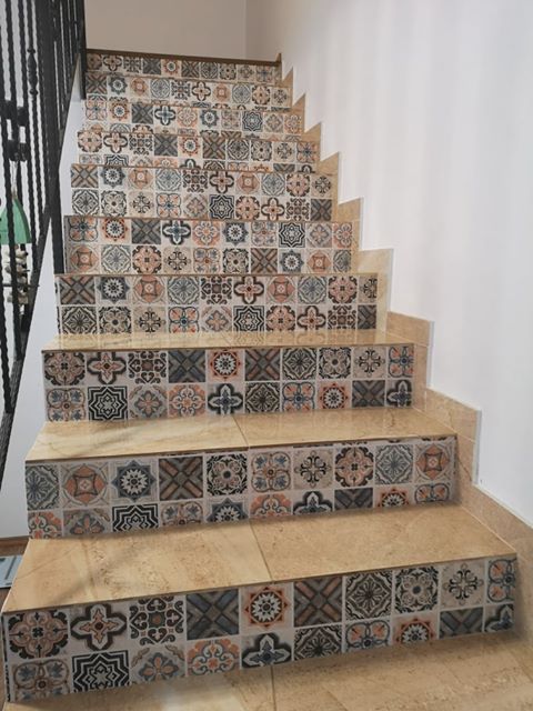 Autocolant faianţă decorativă Rustica, Folina, bej - 120 cm lăţime