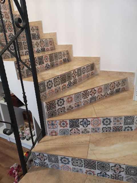 Autocolant faianţă decorativă Rustica, Folina, bej - 120 cm lăţime