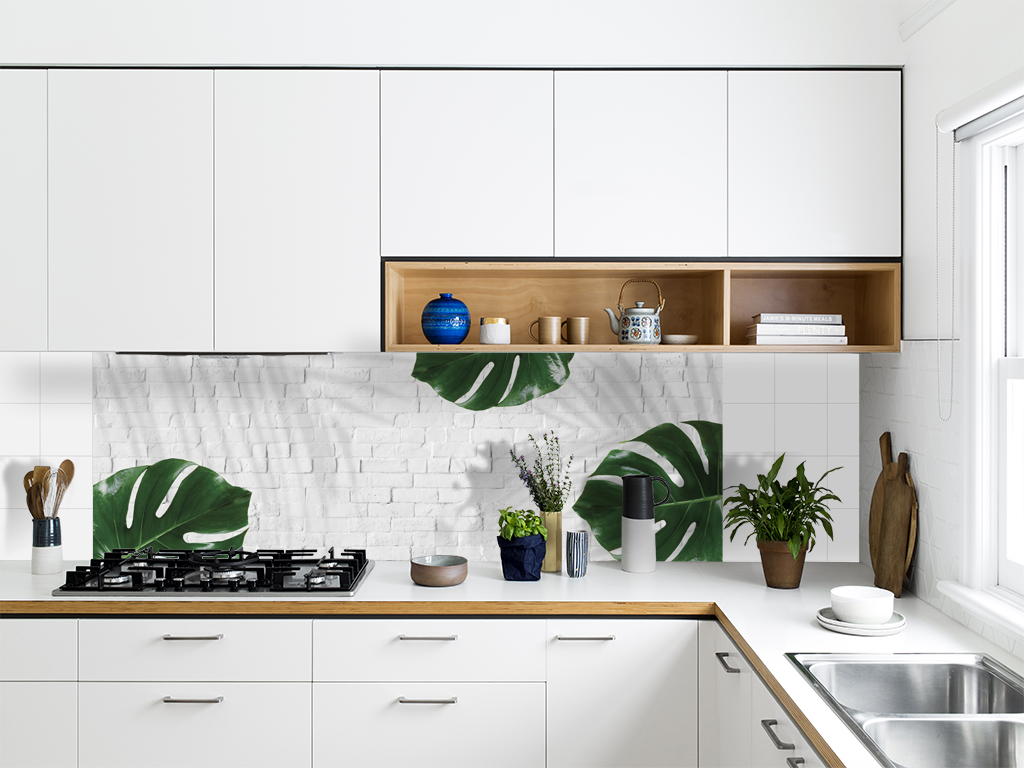 Autocolant perete de la Folina, autocolant model piatra cu frunze