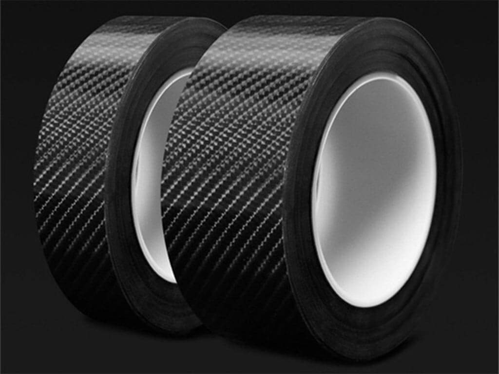 Autocolant carbon 5D, Folina, negru, aspect lucios, rolă de 10cm x 152cm