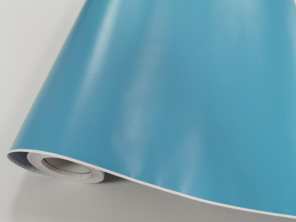 Autocolant culoare bleu cu aspect mat, de la Folina, rola de 75x100 cm
