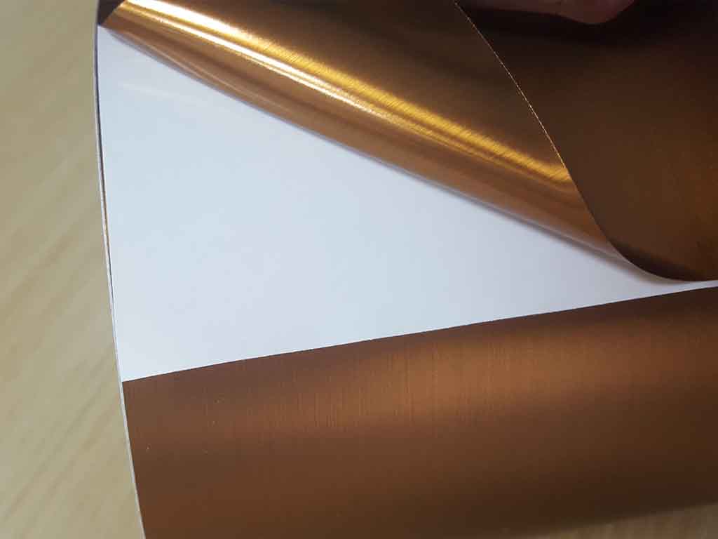 Autocolant cu efect metalic aramiu PrintMetal Copper, brand Folina
