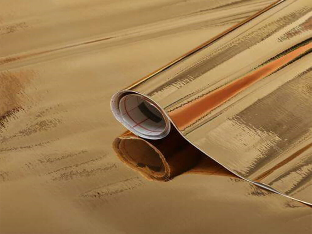 Autocolant decorativ, cu efect metalic, auriu, lucios, Hochglanz Gold.