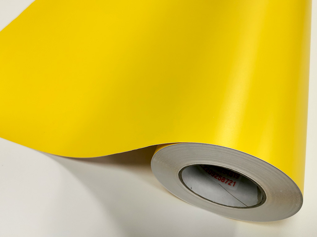 Autocolant galben mat, Aslan 11477K, 122 cm lățime, racletă de aplicare ...