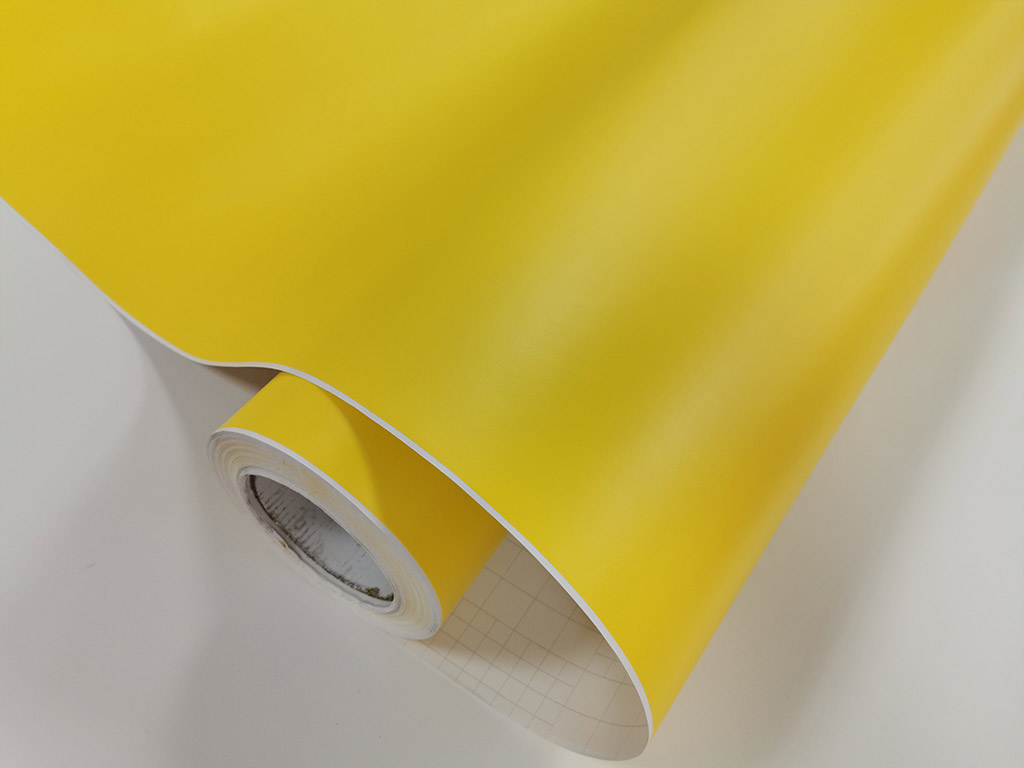 Autocolant culoare galben cu aspect mat, Folina, rola de 75x100 cm