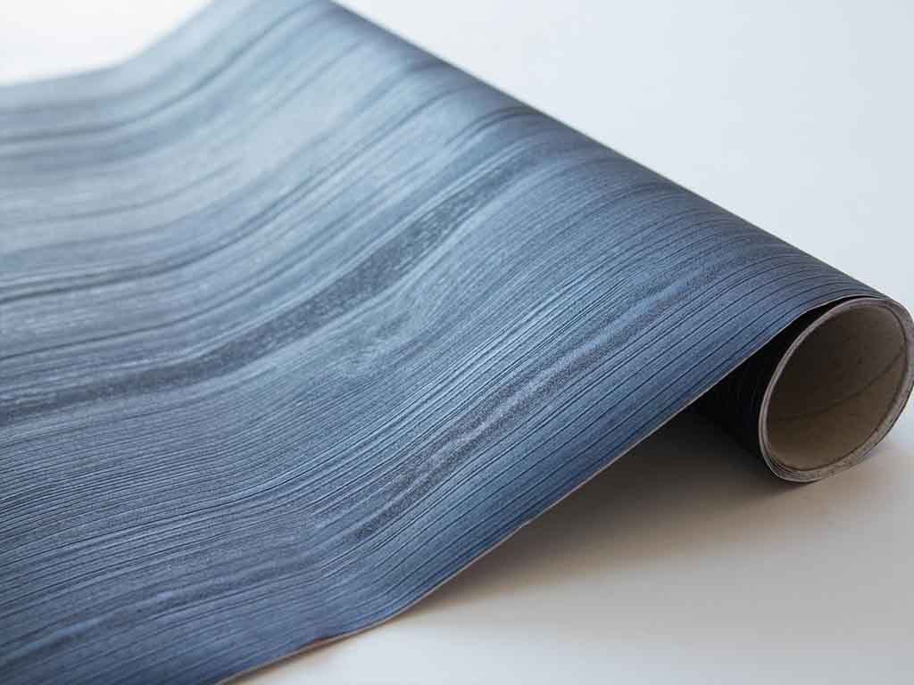 Autocolant pentru mobila, imitatie lemn, de culoare bleumarin, D-C-FIX
