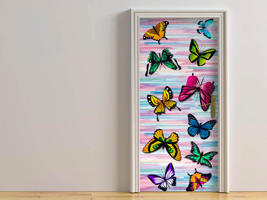 Autocolant usa Fluturi colorati, de la Folina, model multicolor