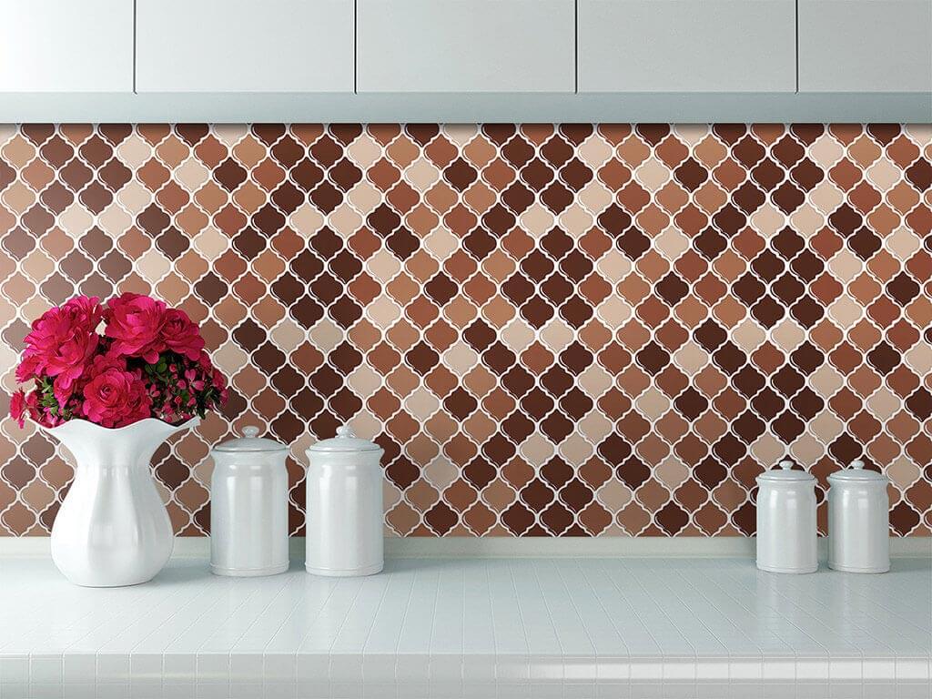 Faianta autoadeziva 3D maro Damasc Choco | Produs Folina