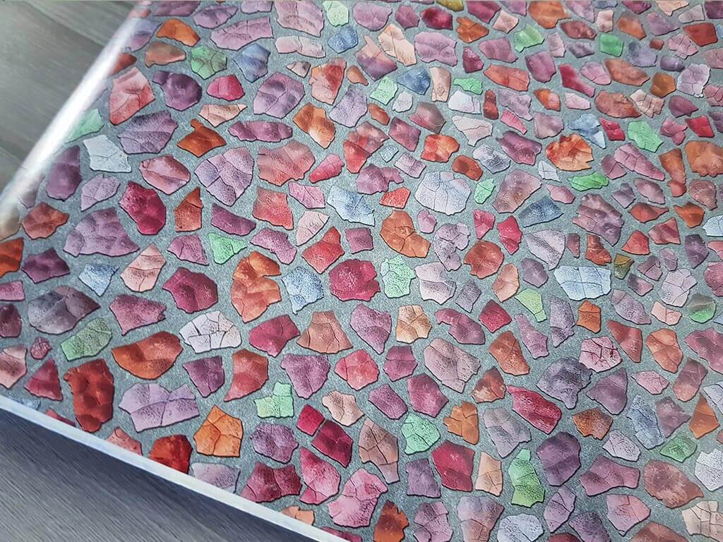 Autocolant decorativ, imprimeu mozaic colorat, model Granada, D-C-FIX.