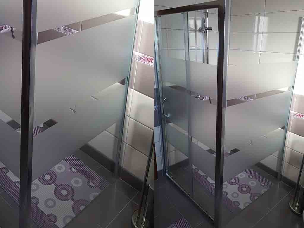 Folie geam sablat, autoadeziva, model Milky 45, textura granulata,