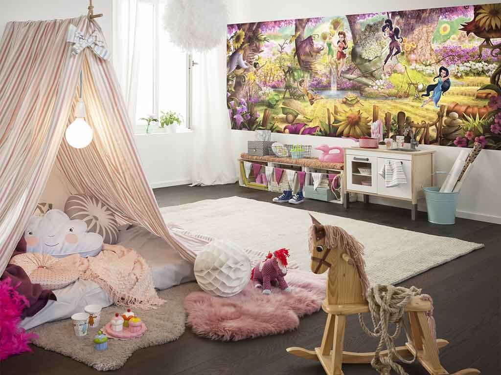 Fototapet copii Clopoţica Fairies Forest, tapet pentru camera fetiței.