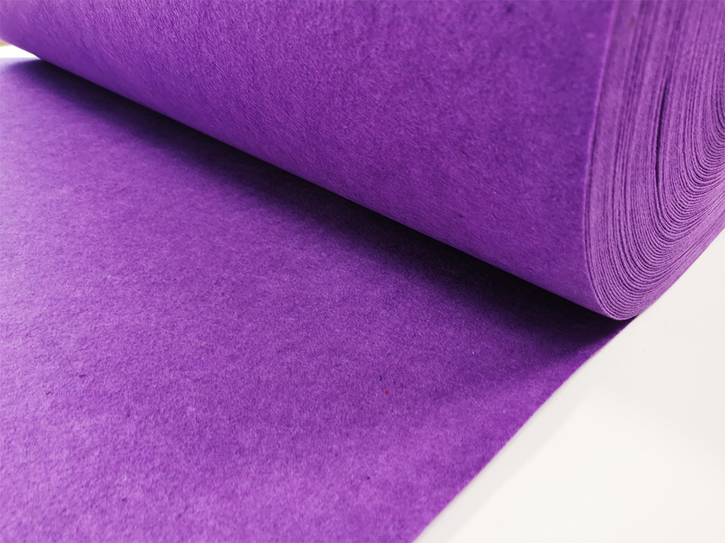 Fetru la metru, pâslă mov cu grosime de 1 mm, cu lățimea de 100cm