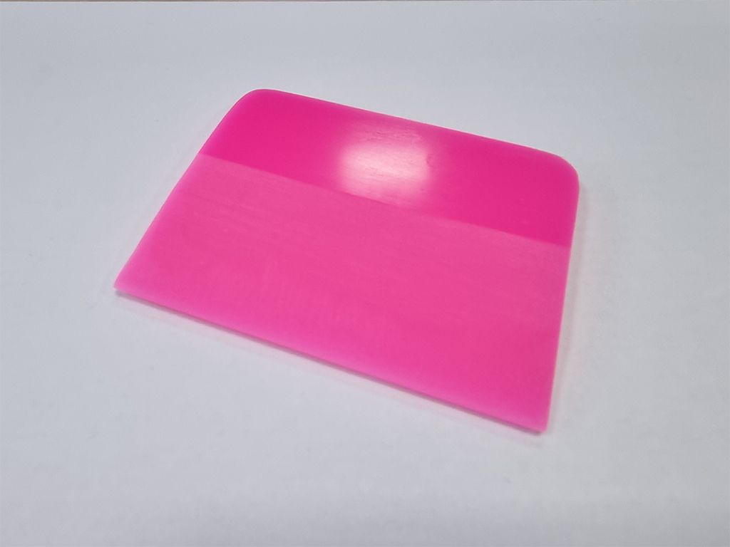 Racletă profesională din TPU, roz, pentru colantarea auto sau a altor ...