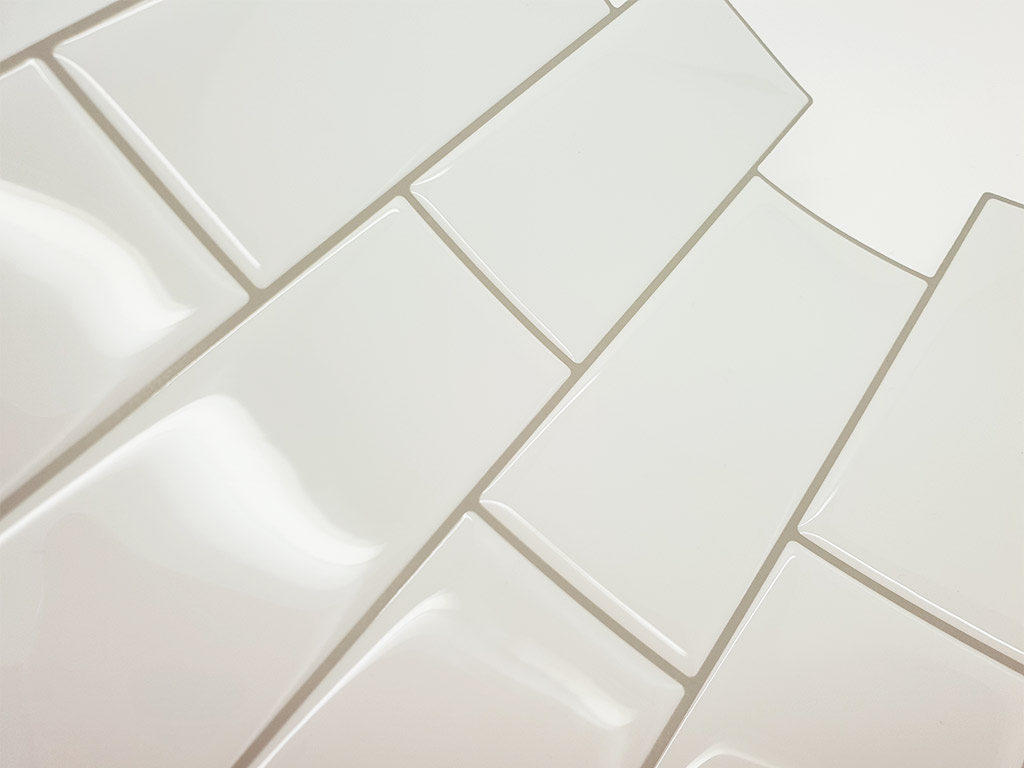 Faianta autoadeziva 3D alba Metro Tiles Blanca | Produs Folina