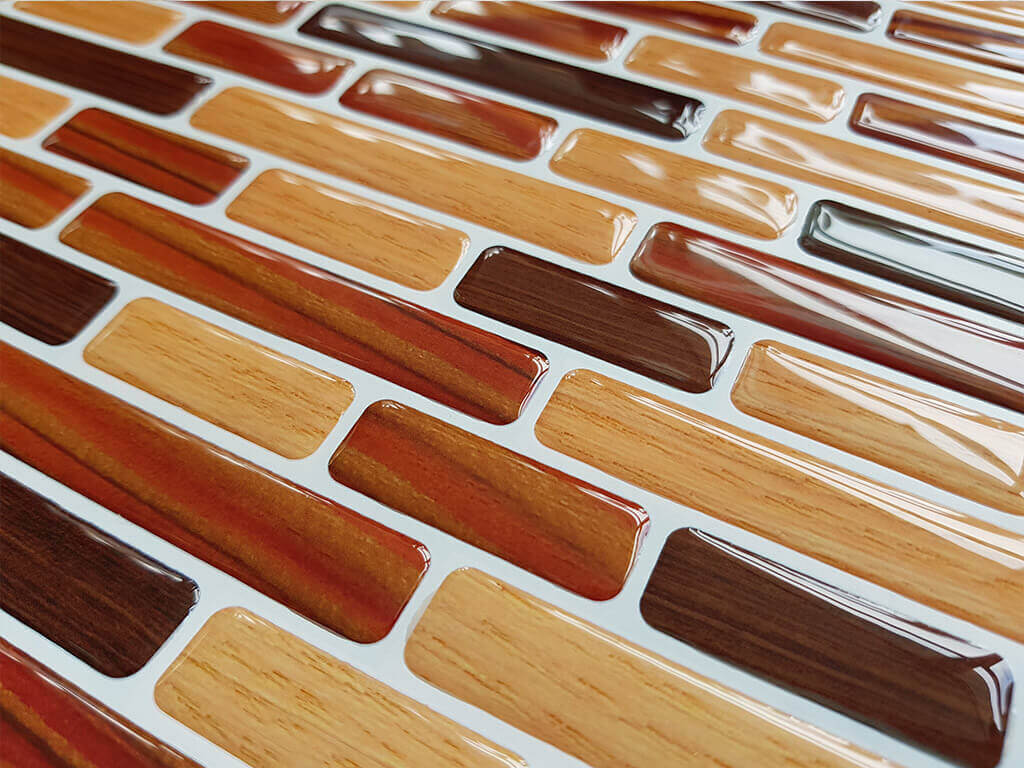 Faianta autoadeziva 3D mozaic maro Cruz | Produs Folina