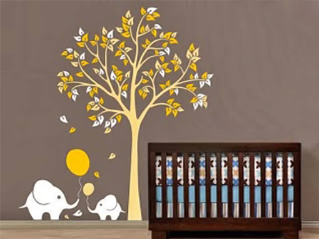 Sticker copii, sticker decorativ, model Elefanti, brand Folina