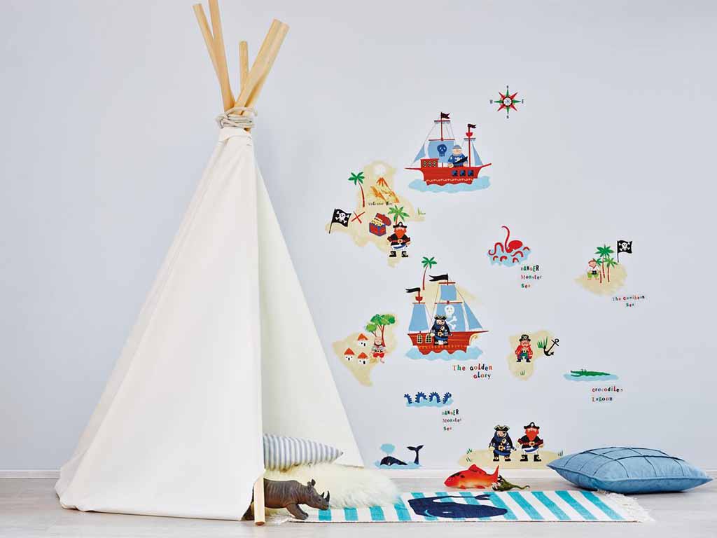 Sticker copii, sticker decorativ, cu motiv pirati, colorat, brand d-c-fix