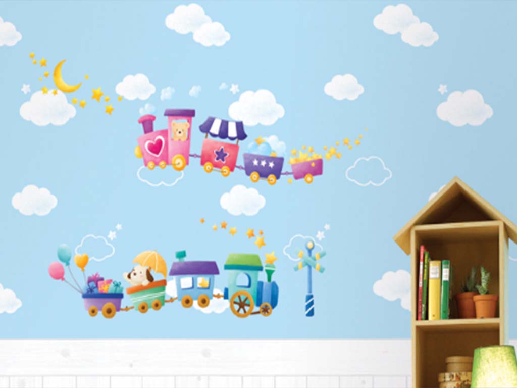 Sticker copii, sticker decorativ copii, model Trenulet, brand Magic Fix