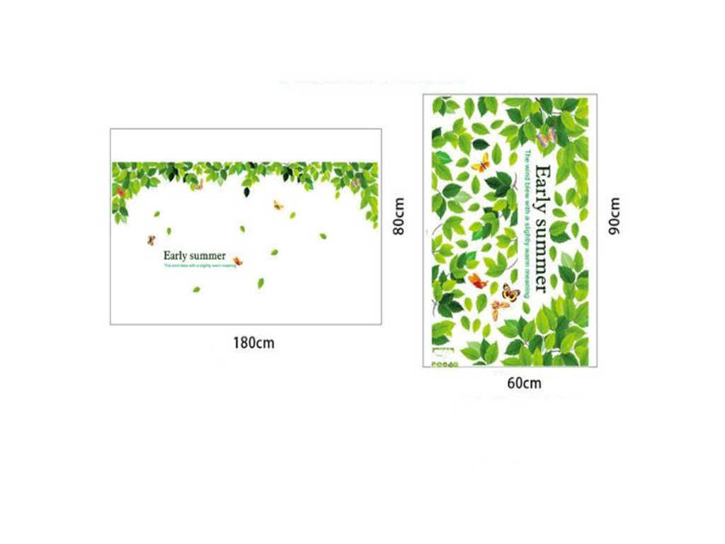 Sticker Decor cu frunze verzi