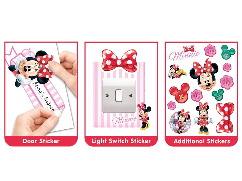 Mega Sticker Disney Minnie Mouse, Walltastic, 120 cm înălţime