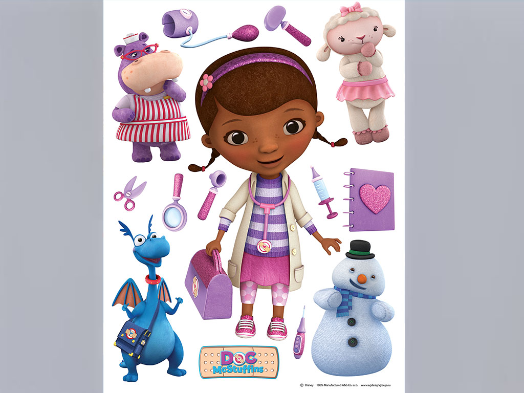 Sticker Doctoriţa Pluşica, stickere copii, Comanda online Folina.