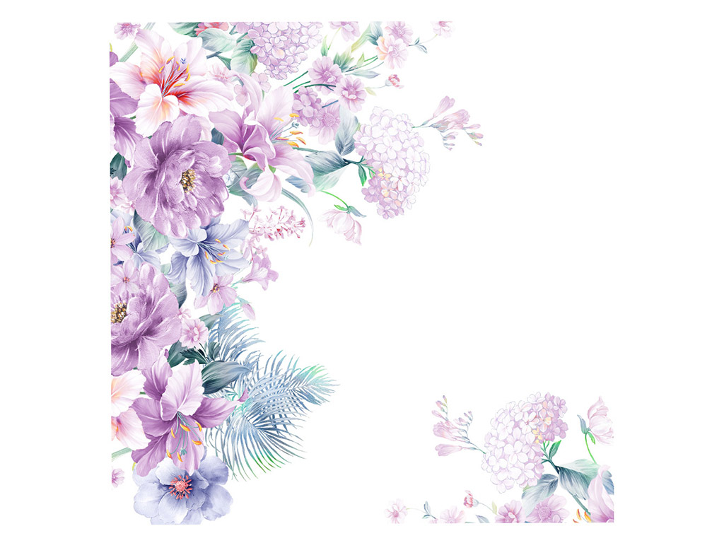 Sticker flori lila, Folina KSR32