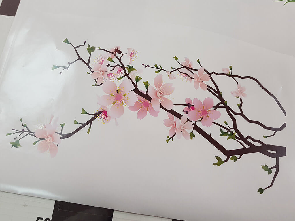 Sticker geam Primavara, sticker decorativ pentru geam, brand Folina.