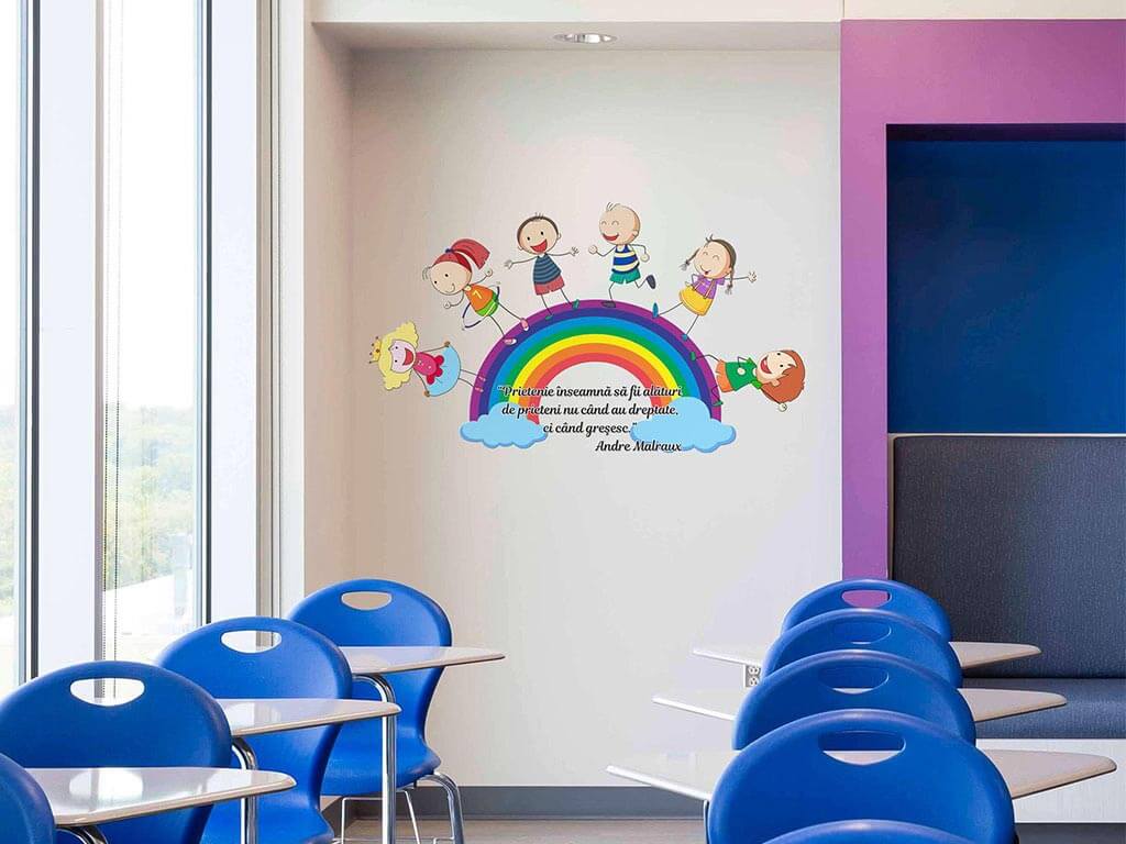 Sticker educativ Prietenie, Folina, pentru copii, multicolor