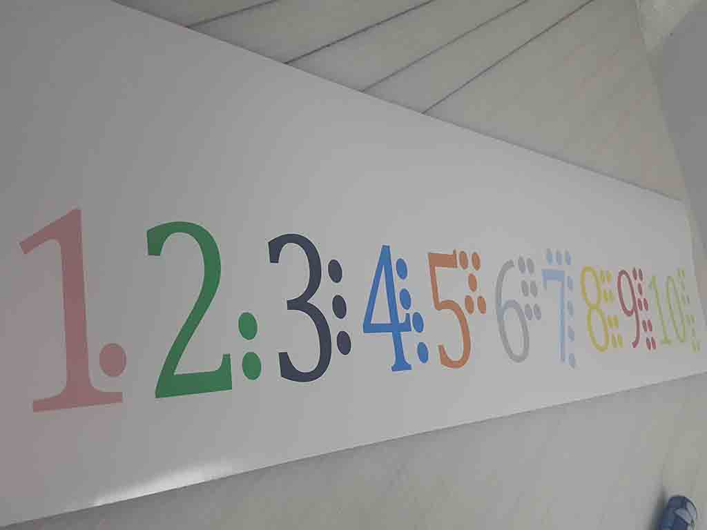 Sticker pentru copii, sticker perete, cu Numere colorate, brand Folina