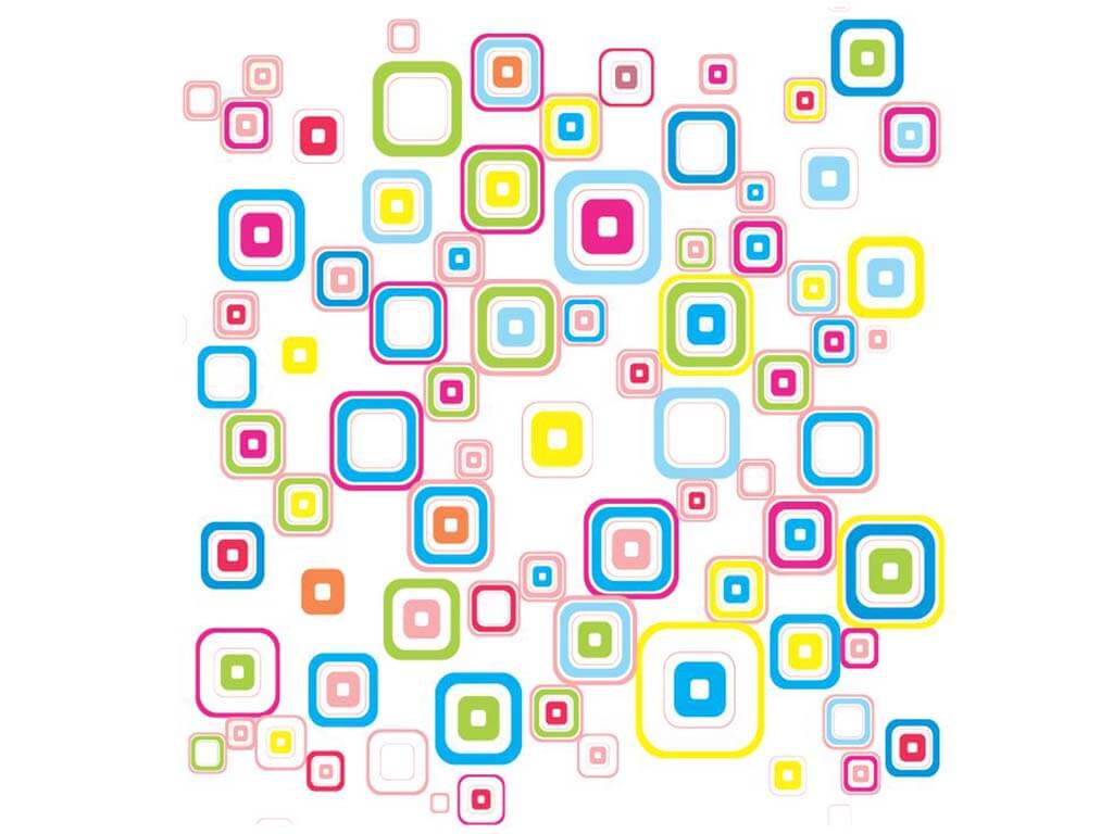 Sticker Pătrate colorate Sore, sticker decorativ pentru perete, Folina