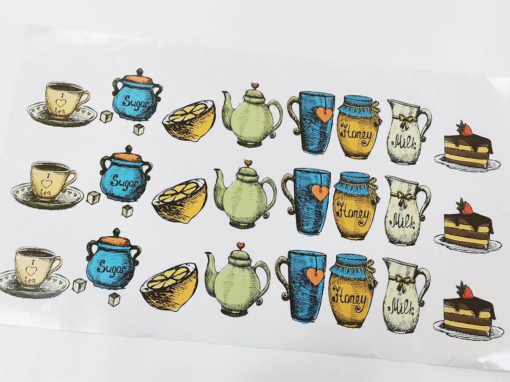 Set 24 stickere Tea time, Folina, multicolor