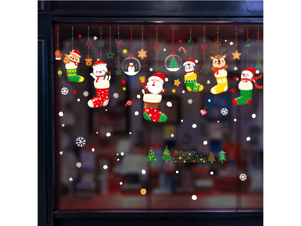 Sticker geam, decoratiune de Craciun, model Om de zapada, brand Folina