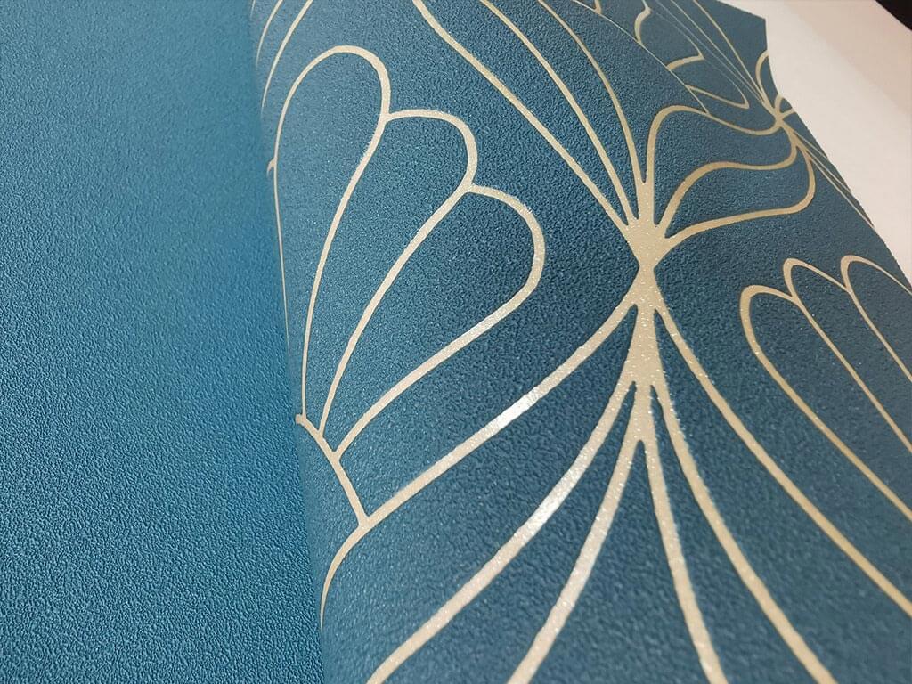 Tapet clasic, Erismann, verde cu detalii aurii, Profi Selection 638908