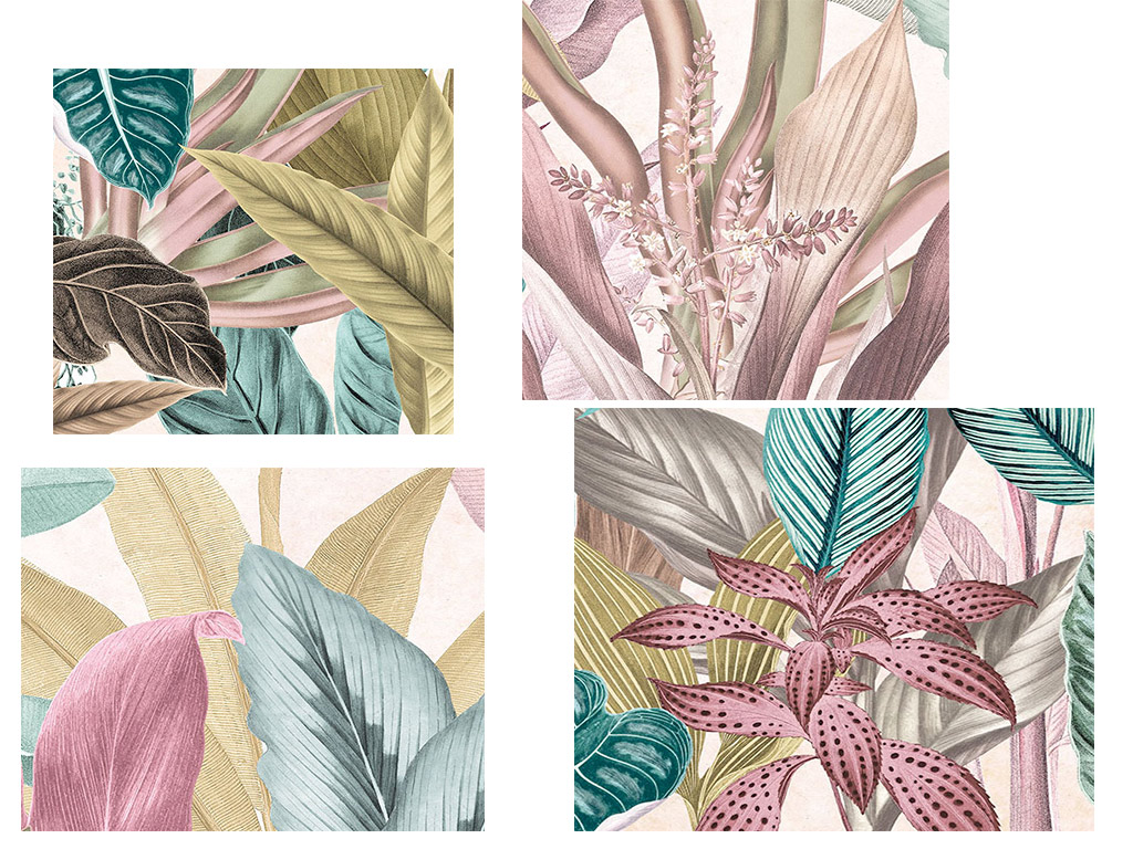 Fototapet floral multicolor, Komar Mathilda, pe suport vlies ...