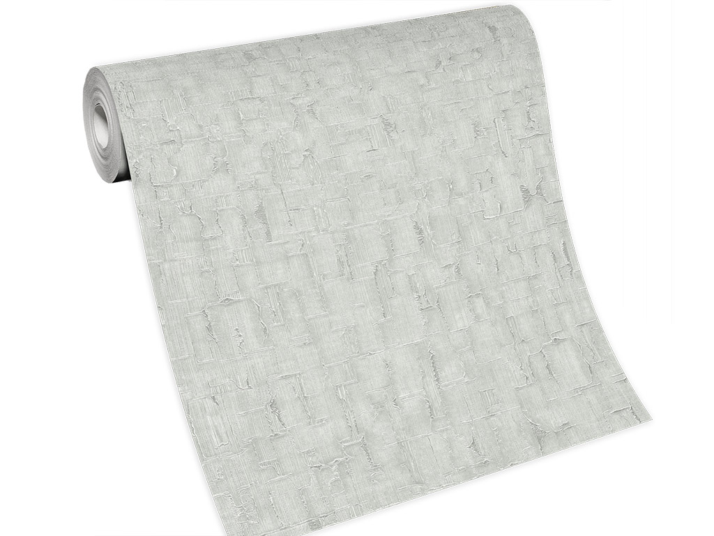 Tapet gri deschis cu detalii metalice argintii, Erismann Casual Chic ...