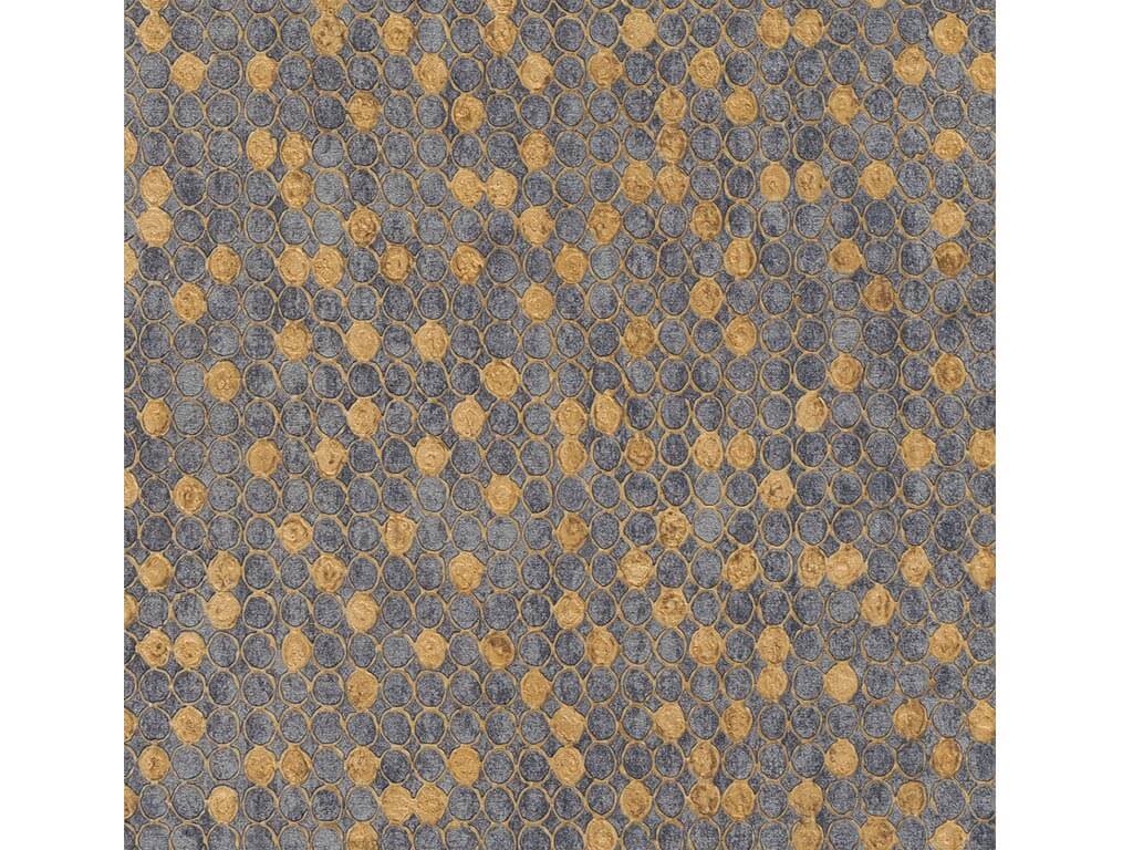 Tapet modern gri cu buline aurii, Aurum 57507